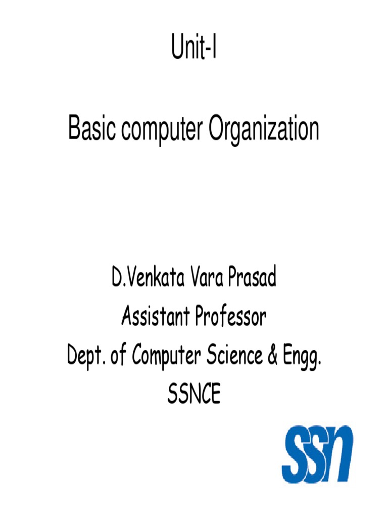 Unit-I Basic Computer Organization | PDF | Input/Output | Central Processing Unit