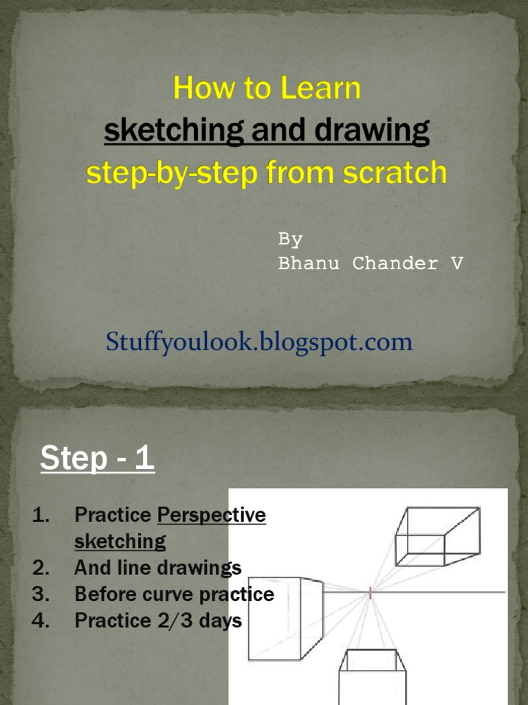 How To Learn Sketching and Drawing Step-By-Step For Beginners | PDF ...