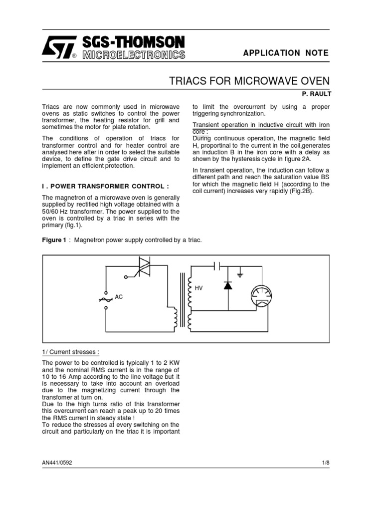 Triacs For Microwave Oven | PDF | Transformer | Electrical Network
