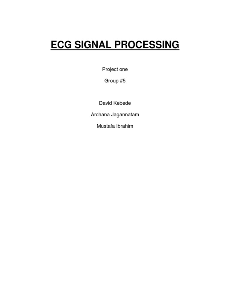Ecg Signal Processing | PDF | Spectral Density | Signal (Electrical Engineering)