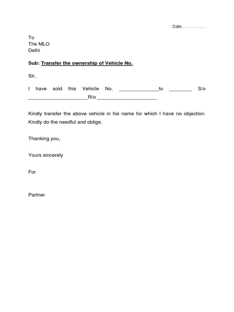 Vehicle Transfer Application | PDF | Business | Law