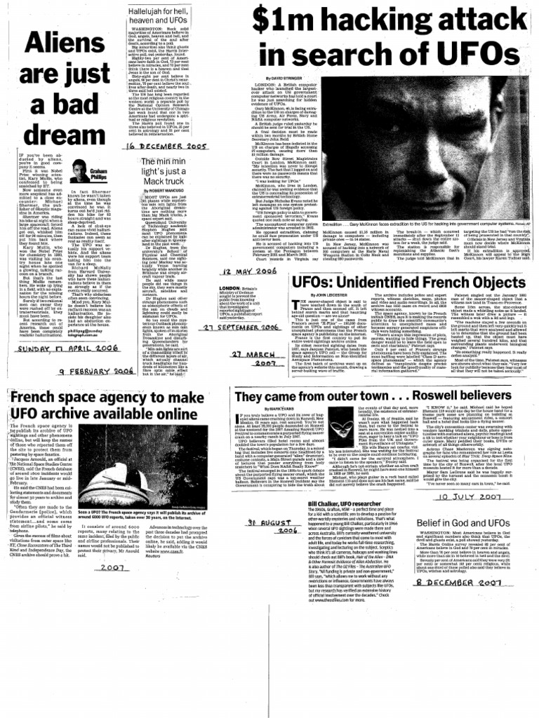 UFO Newspaper/Magazine Cuttings from NSW Australia - December 2005 to ...