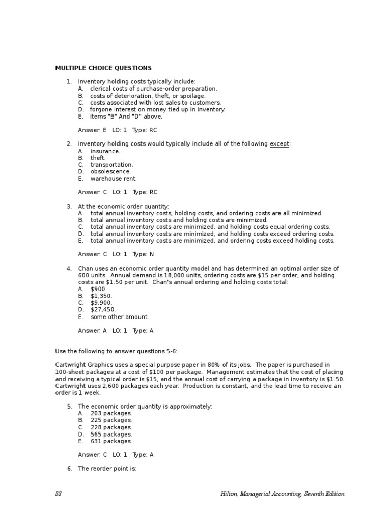 Inventory Management | Inventory | Cost