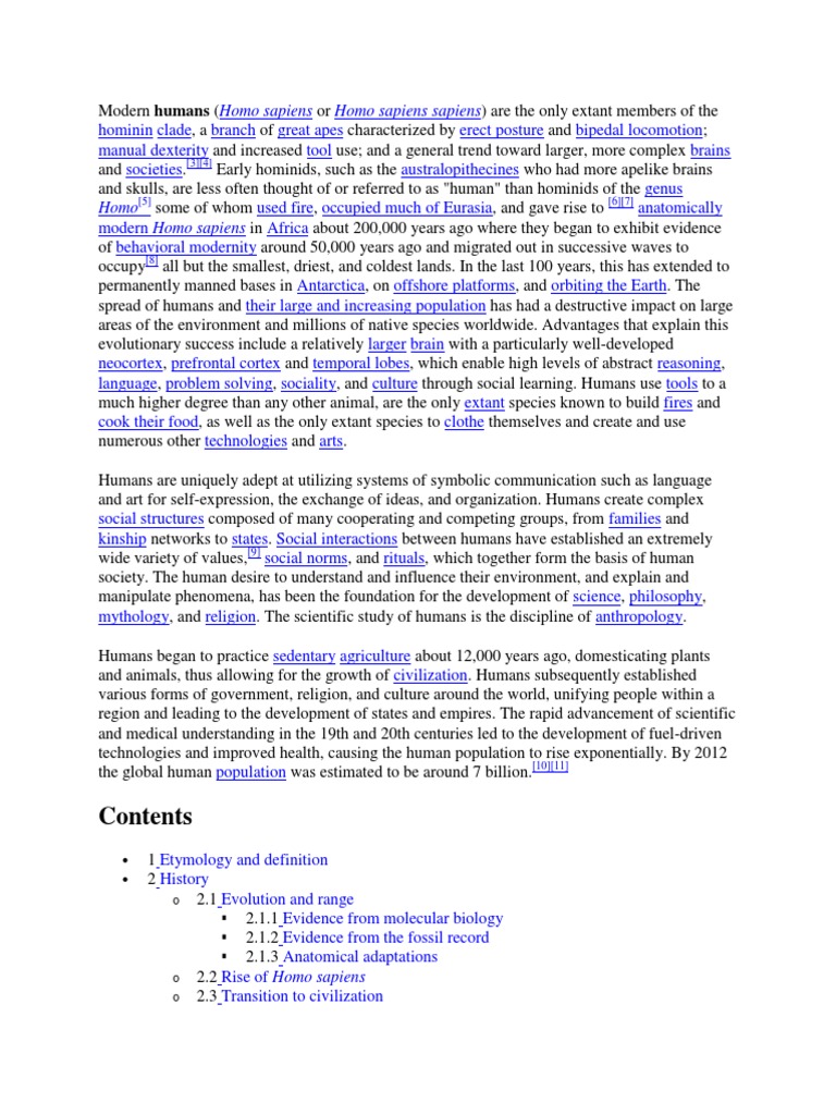 Homo Sapiens Homo Sapiens Sapiens | PDF | Homo | Human
