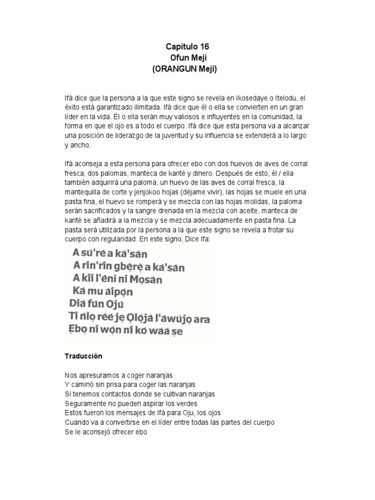 Ofun Meji Popoola | PDF | Aves | Religión y creencia