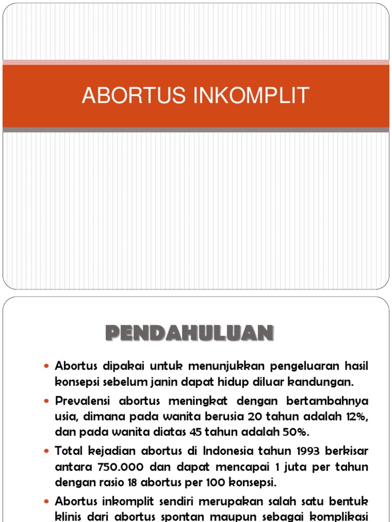 Abortus Inkomplit | PDF