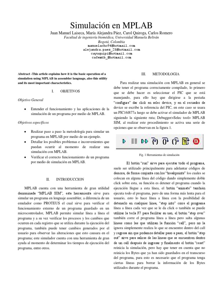 Simulación en MPLAB PDF | PDF | Programa de computadora | Programación