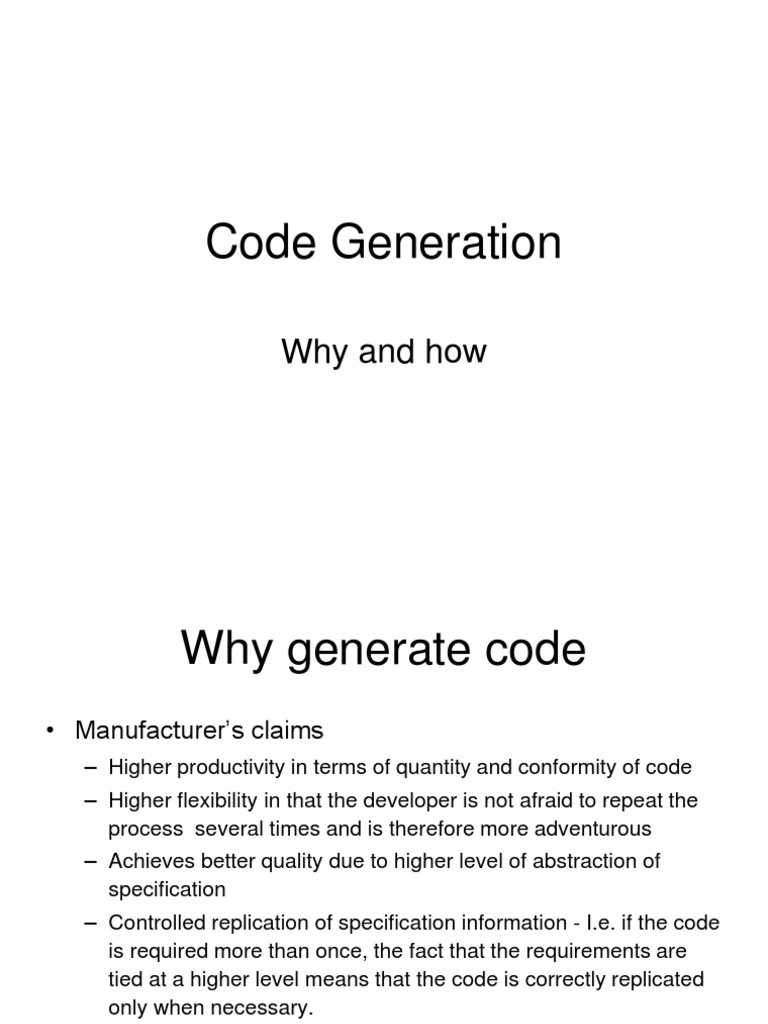 Practical Code Generation | PDF | Databases | Java (Programming Language)