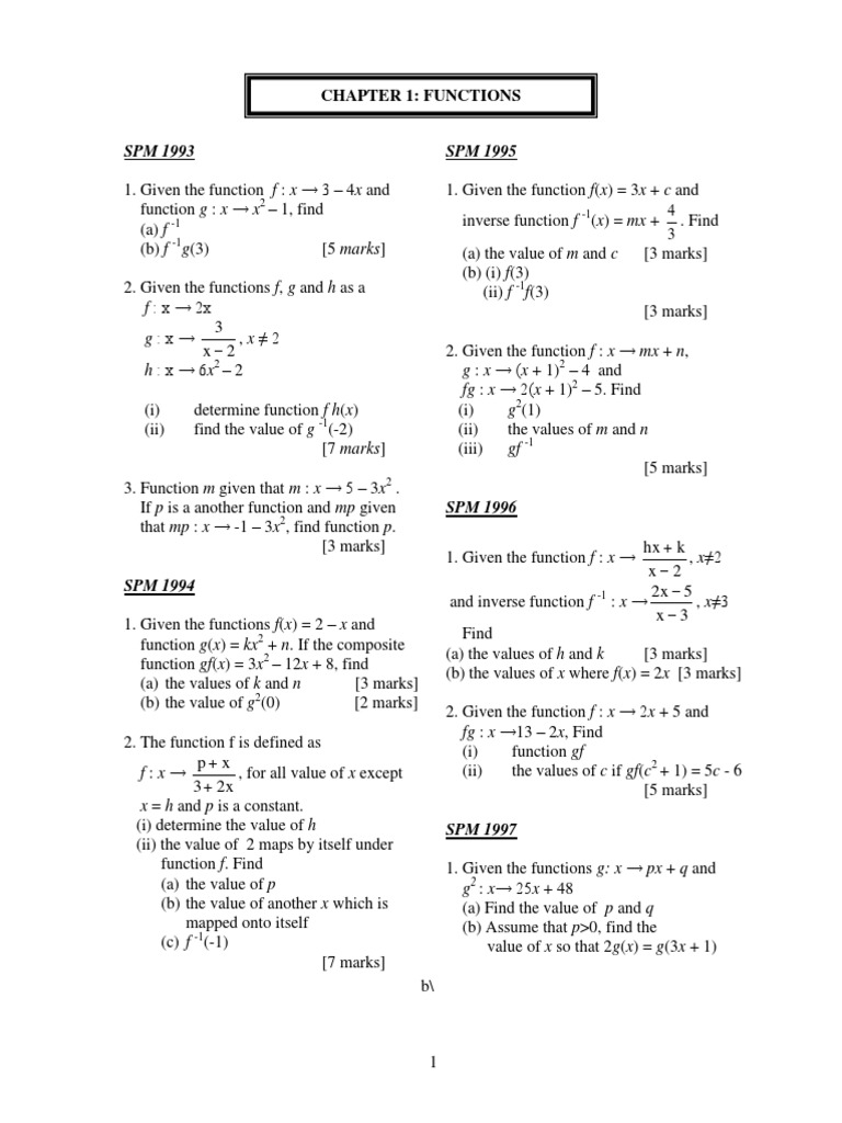 SPM Form 4 Additional Mathematics Questions | PDF | Logarithm | Line ...