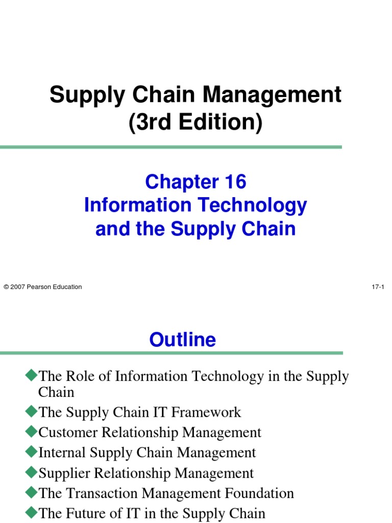 Chopra3 PPT ch16 | PDF | Supply Chain | Supply Chain Management