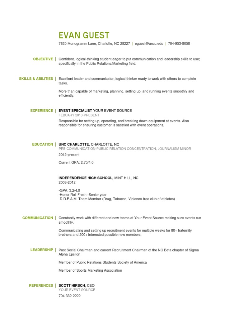 Resume - Rough Draft | PDF | Self-Improvement