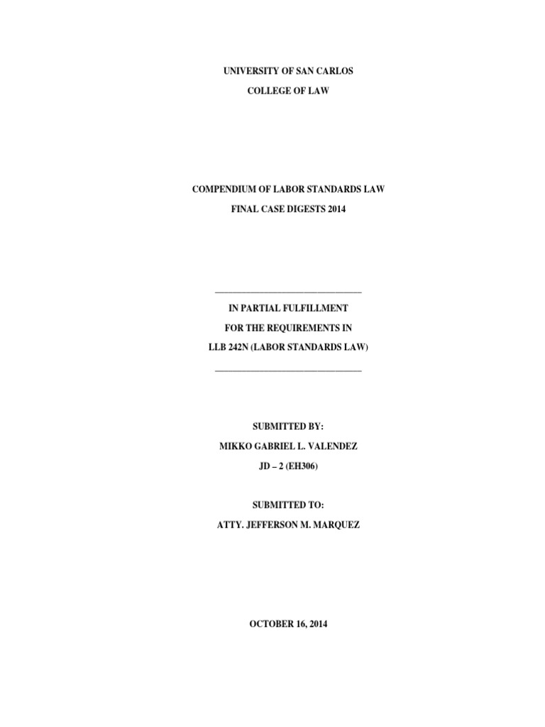 Labor Finals Digests 2014 | PDF | Estoppel | Jurisdiction