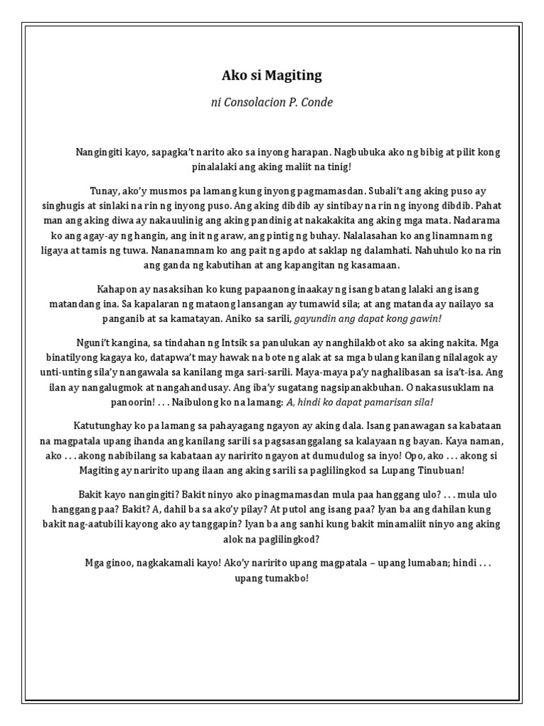 Ako Si Magiting | PDF