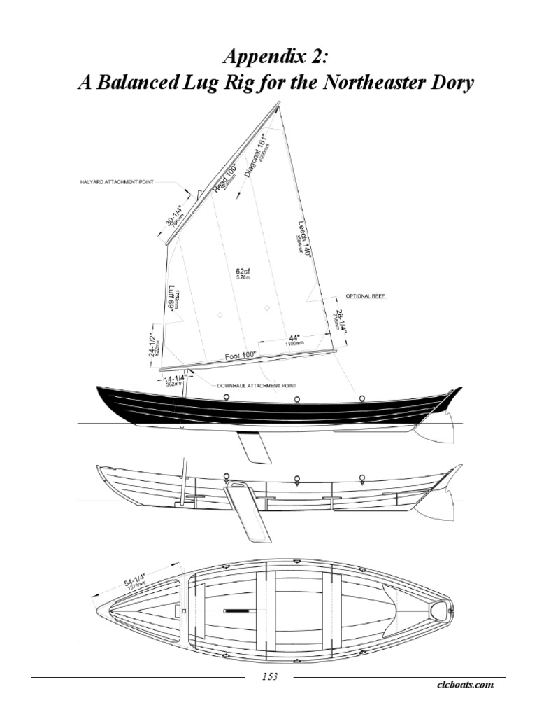 CLC Northeaster Dory Lug Addendum Web | Sail | Mast (Sailing)