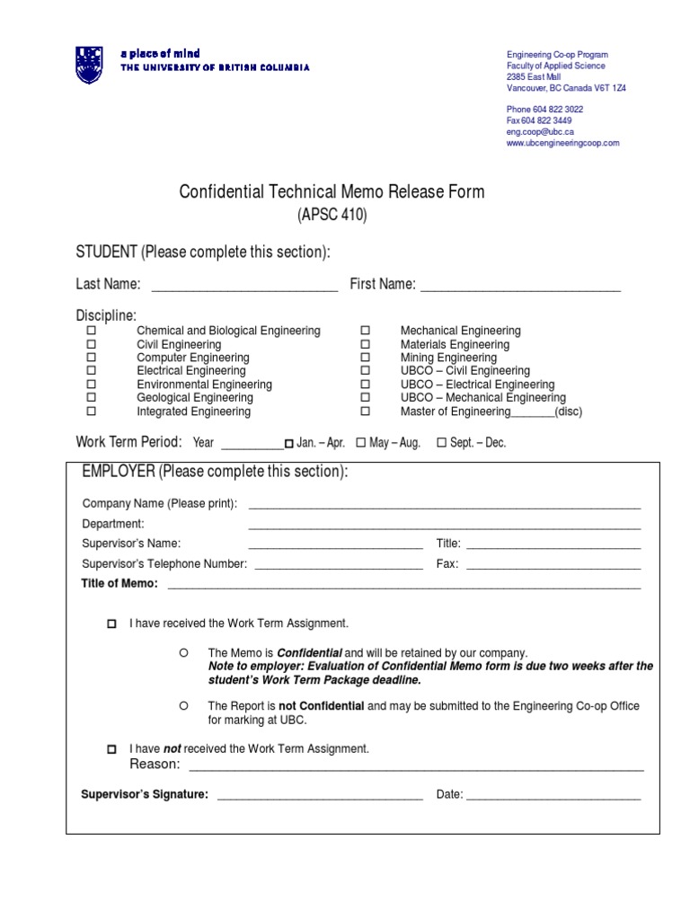 Conf Tech Memo Eval W Release Form Dec2013 | PDF | Engineering ...
