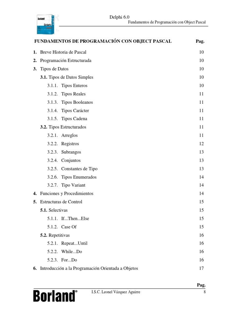 Capítulo II - Fundamentos de Programación Con Object Pascal | PDF ...
