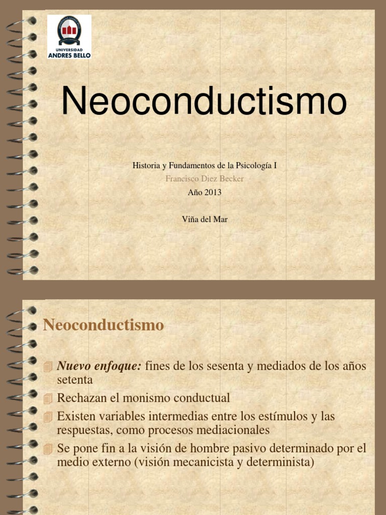 Clase Neoconductismo | PDF | Sicología | Aprendizaje