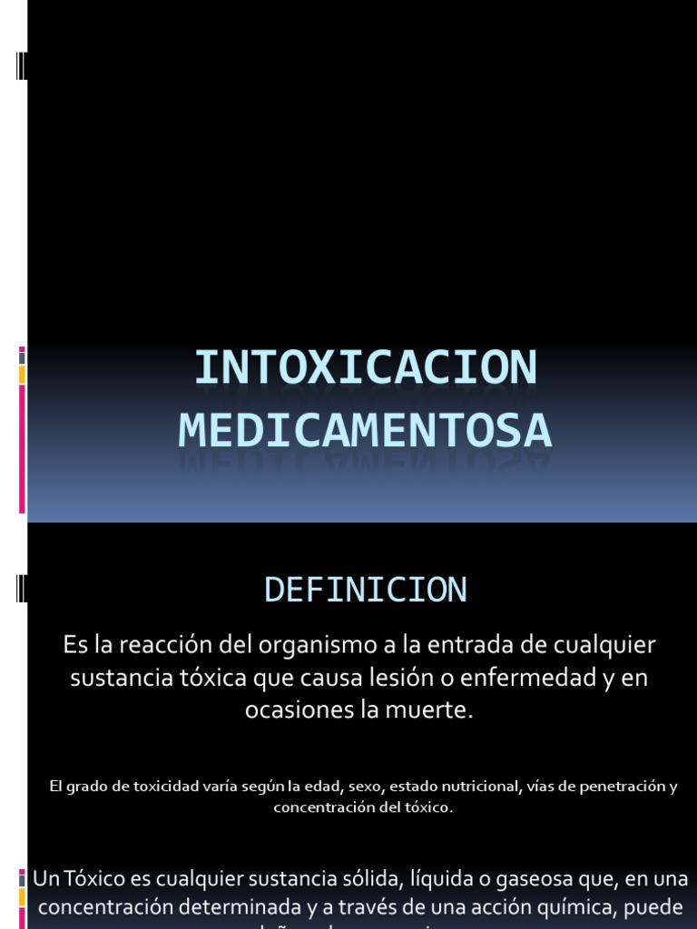 Intoxicacion Medicamentosa | PDF | Benzodiazepinas | Medicamentos con ...