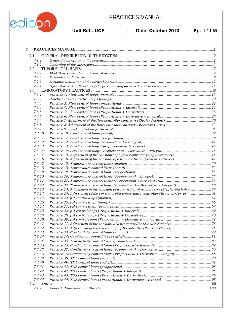 UCP - Process Control Manual-1 | PDF | Control Theory | Control System