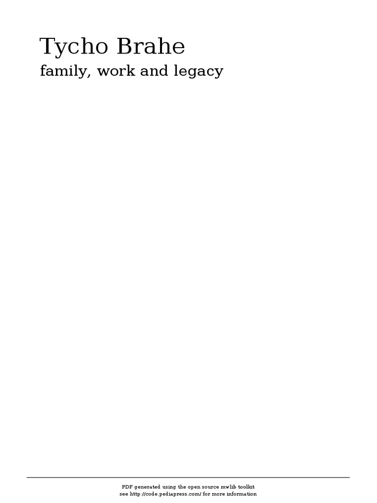 Tycho Brahe Wikipedia Book | PDF | Tycho Brahe | Heliocentrism