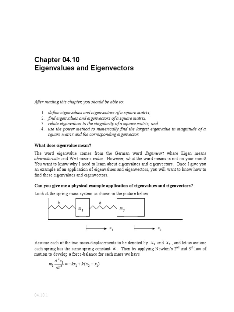 Eigenvalues and Eigenvectors Explained | PDF | Operator Theory | Eigenvalues And Eigenvectors