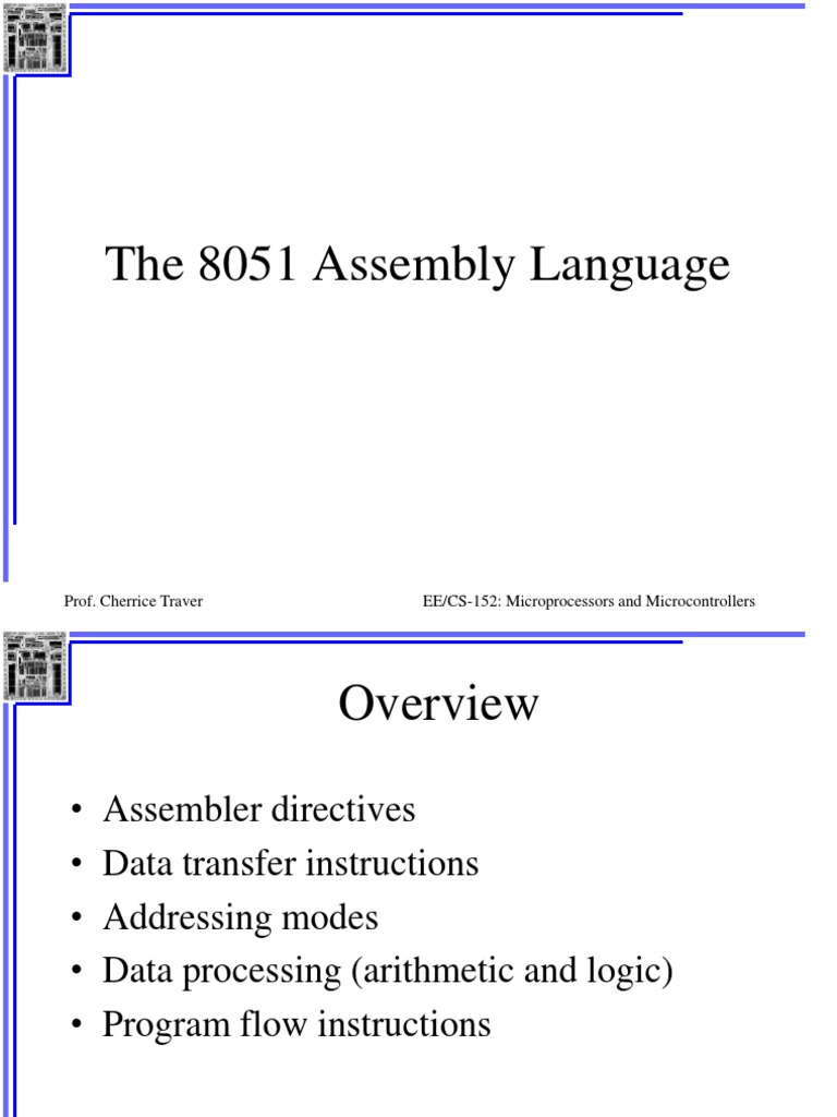 The 8051 Assembly Language | Download Free PDF | Assembly Language | Central Processing Unit