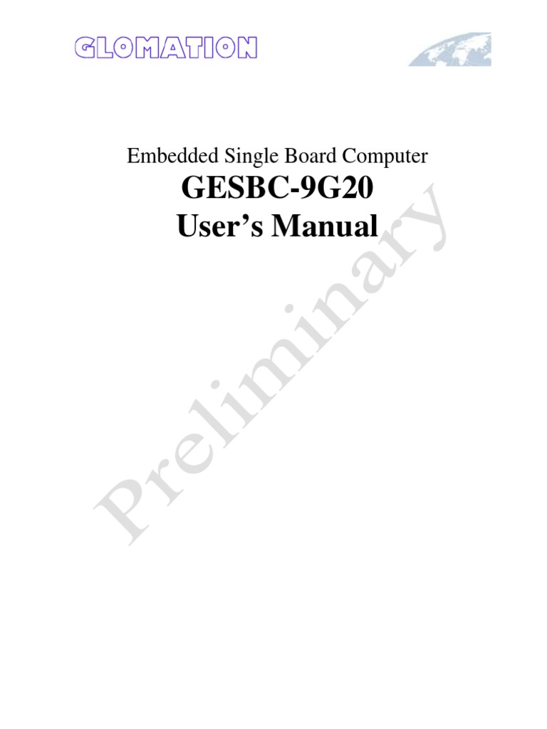 GESBC 9G20 User Manual | PDF | Booting | Flash Memory