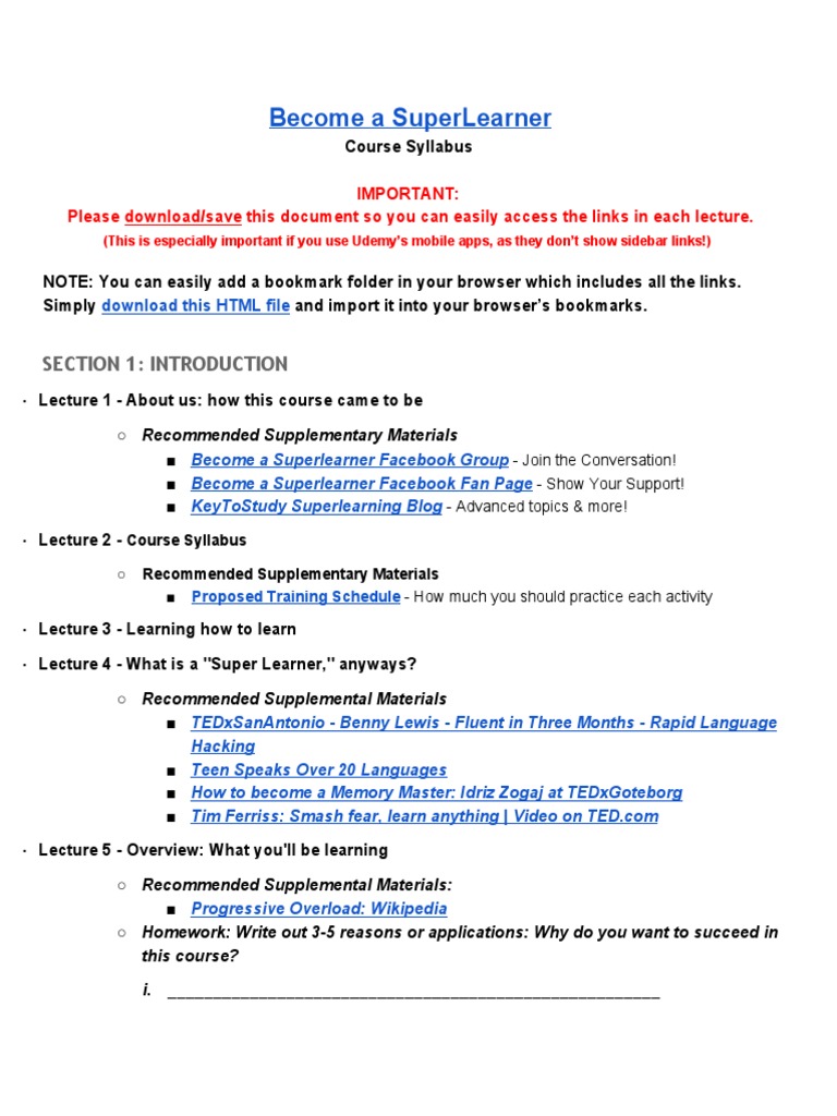 Superlearner Course | Lecture | Memory