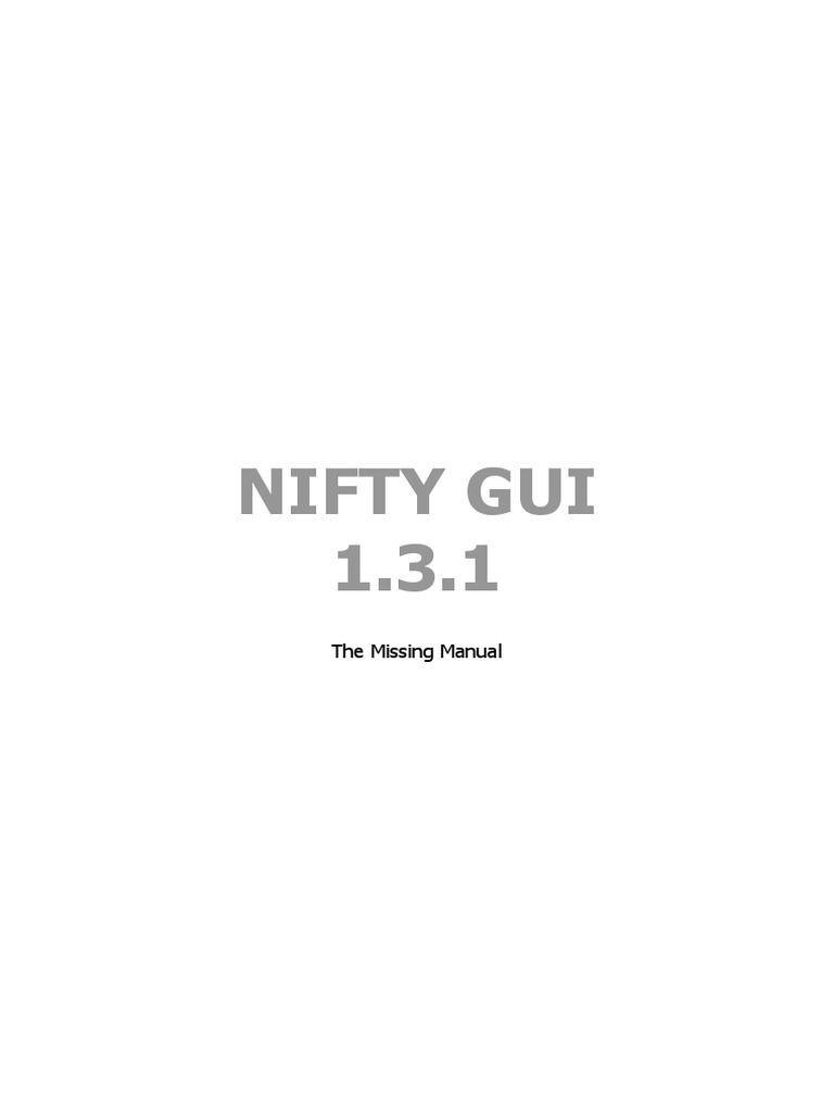 Nifty Gui The Manual v1.0 PDF | PDF | Xml | Java (Programming Language)