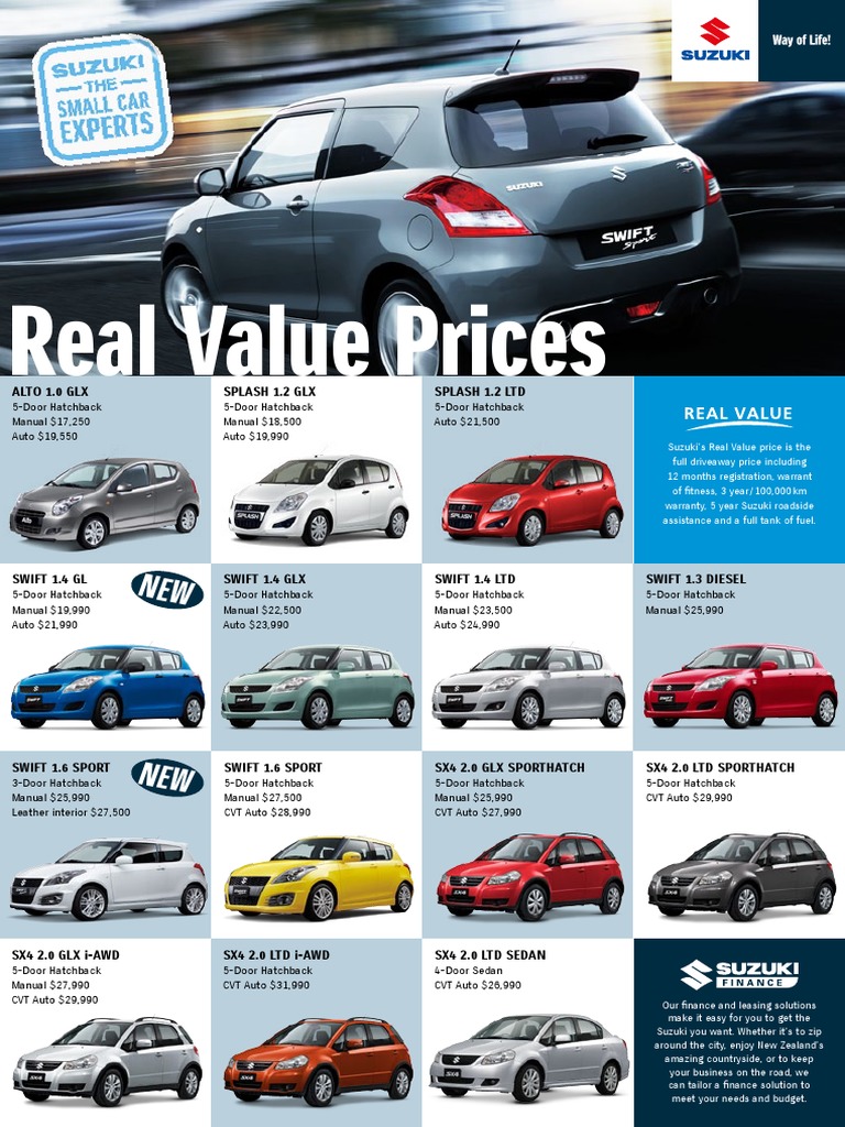 Suzuki Car Models & Prices 2013 | PDF | Technology & Engineering
