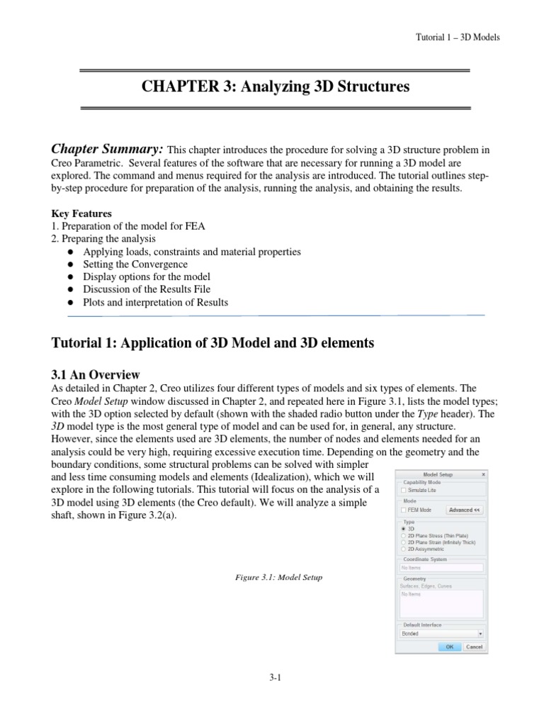 Creo 3D Model Analysis Tutorial | PDF | Icon (Computing) | 3 D Computer ...