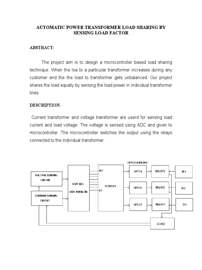 Load Sharing Of Power Transformer