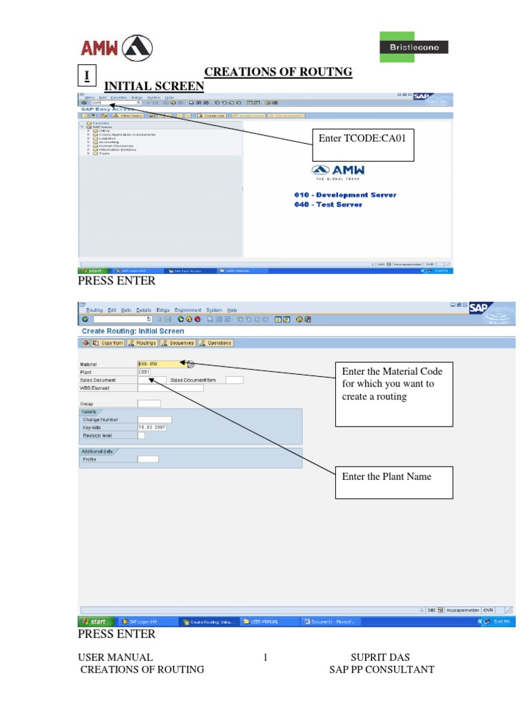 Sap PP Create Routing | PDF | Computing | Software