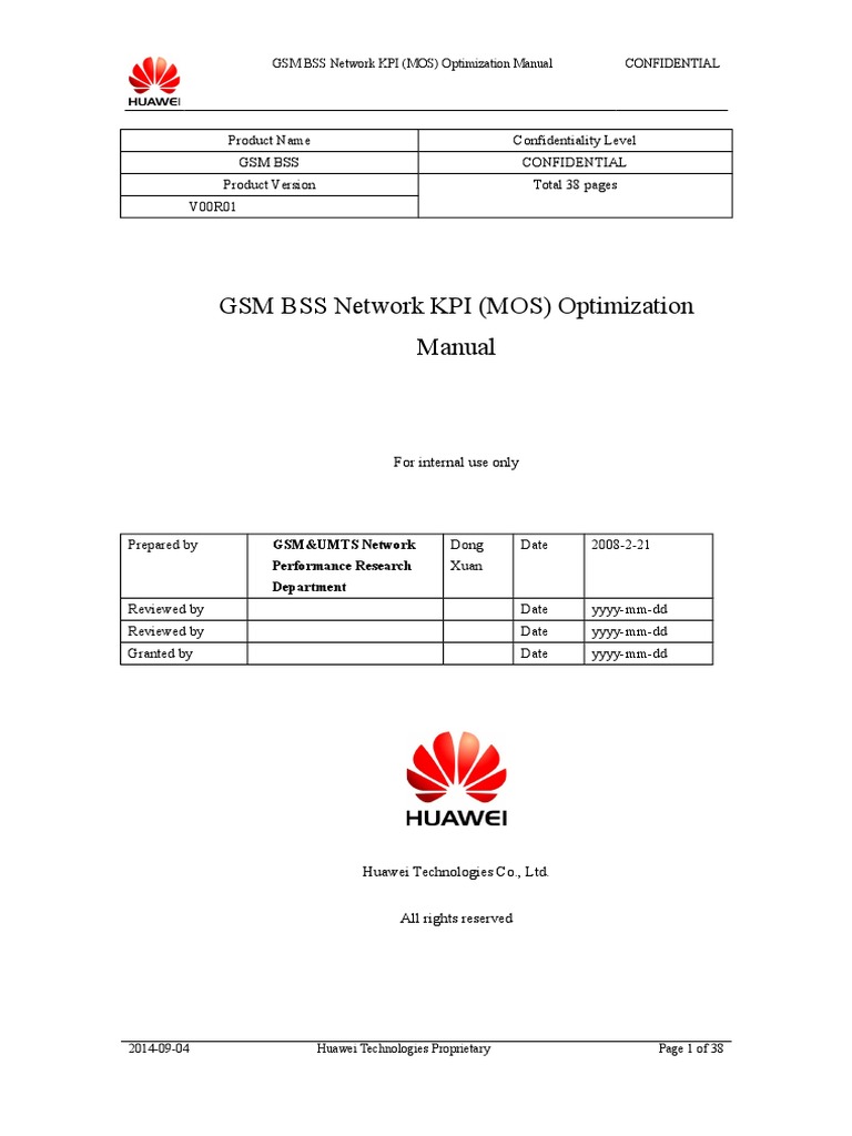 GSM BSS Network KPI (MOS) Optimization Manual V1.0 | PDF | Codec | Data Transmission