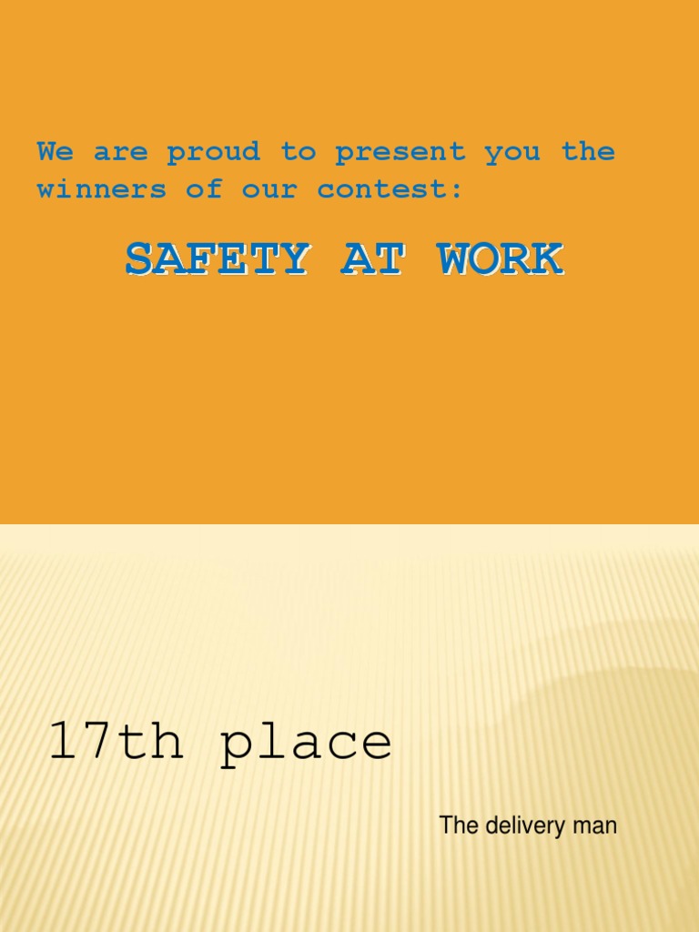 Safety at Work Awards | PDF