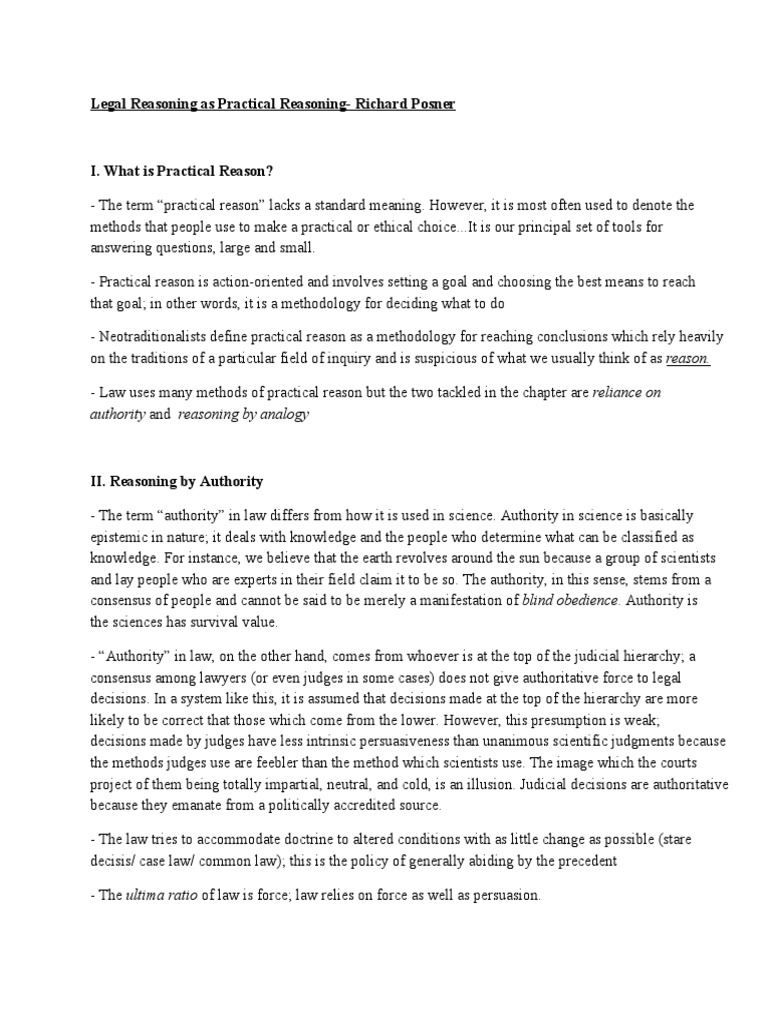 Reasoning in Law: Practical Reasoning Through Authority, Analogy, and ...