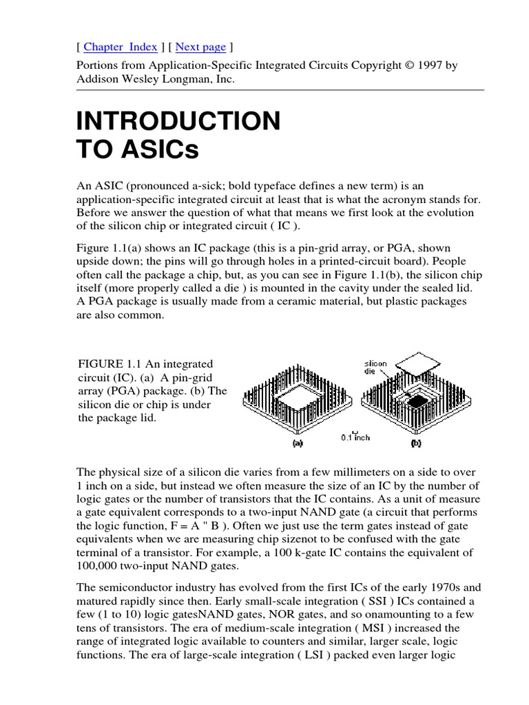 Application Specific Integrated Circuits Integrated Circuit Read