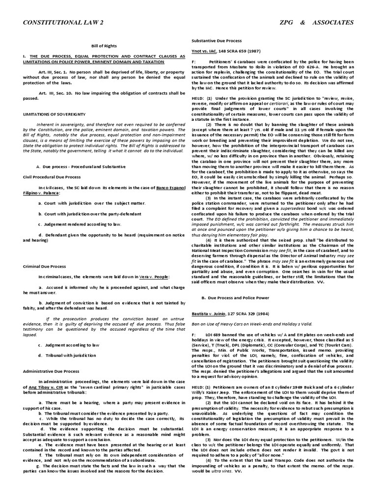 Consti 2 Review | PDF | Eminent Domain | Search And Seizure