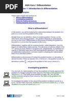Edexcel Igcse Mathematics: Differentiation | PDF | Tangent | Derivative