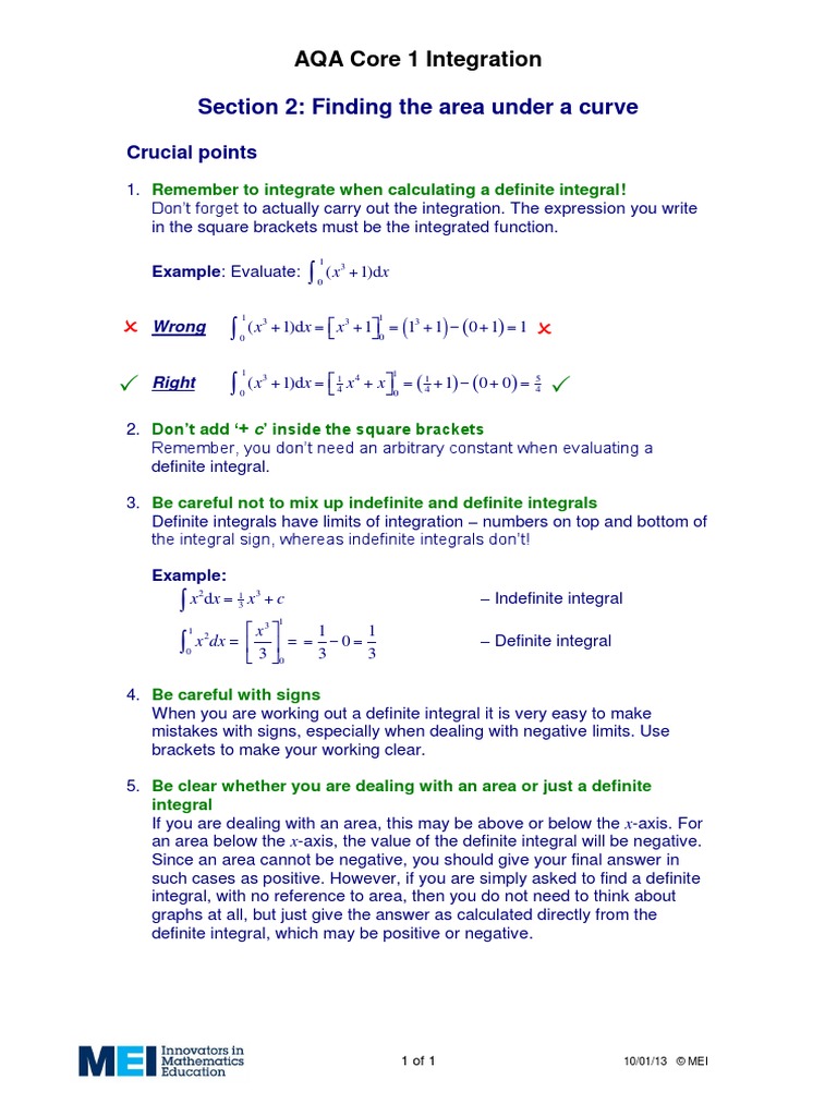 Finding The Area Under A Curve | PDF