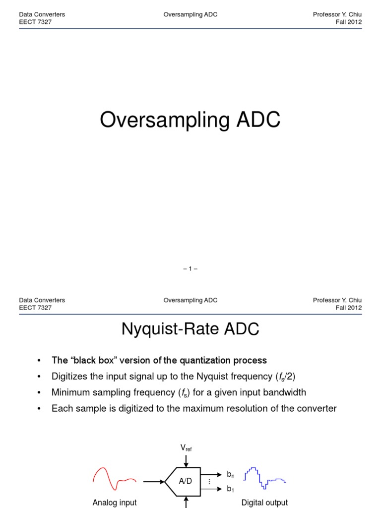 Oversampling Adc | PDF | Analog To Digital Converter | Sampling (Signal Processing)