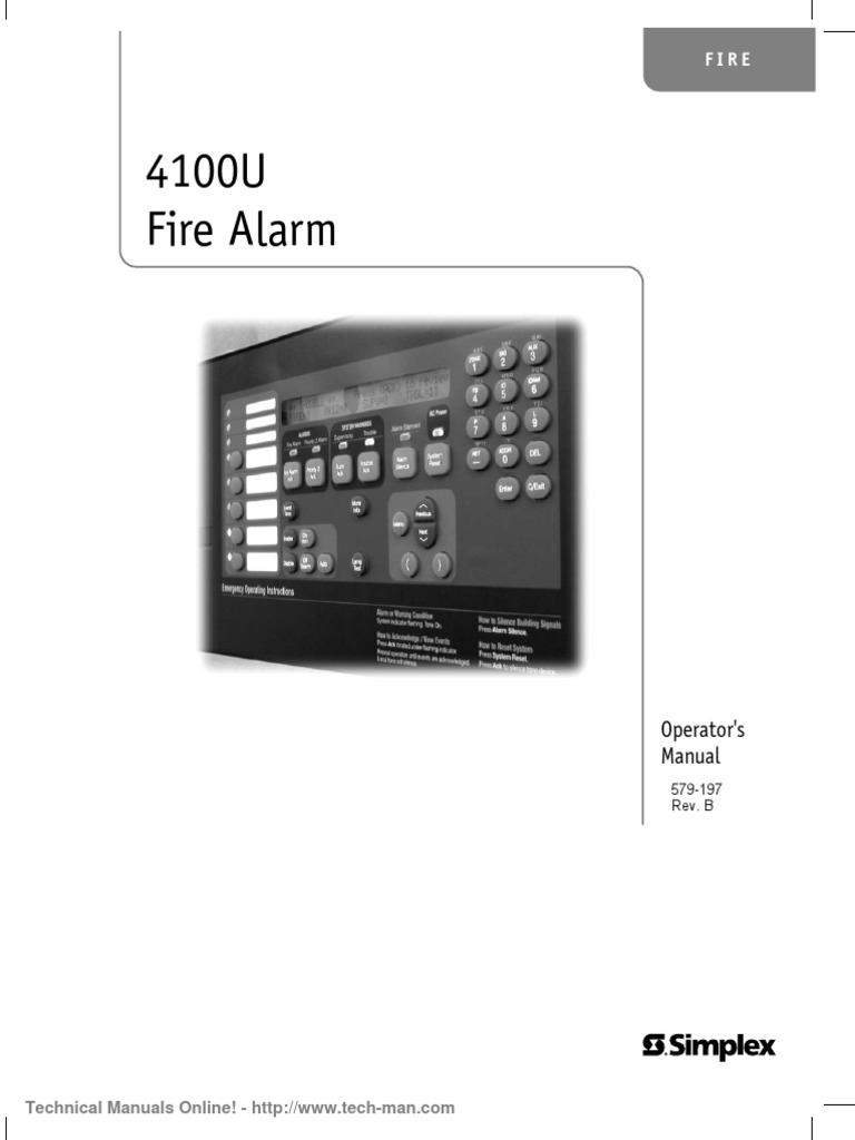 4100U Fire Alarm: Operator's Manual | PDF