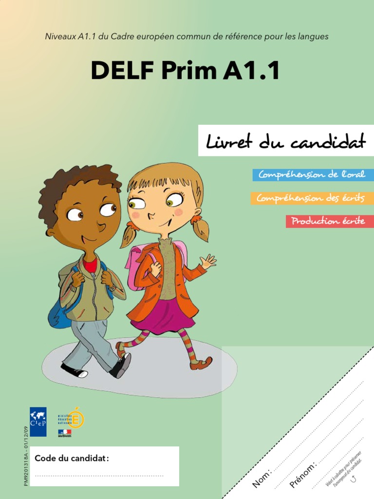 Livret Du Candidat Delf Prim A1 1 | PDF | Enseignement supérieur | Langues