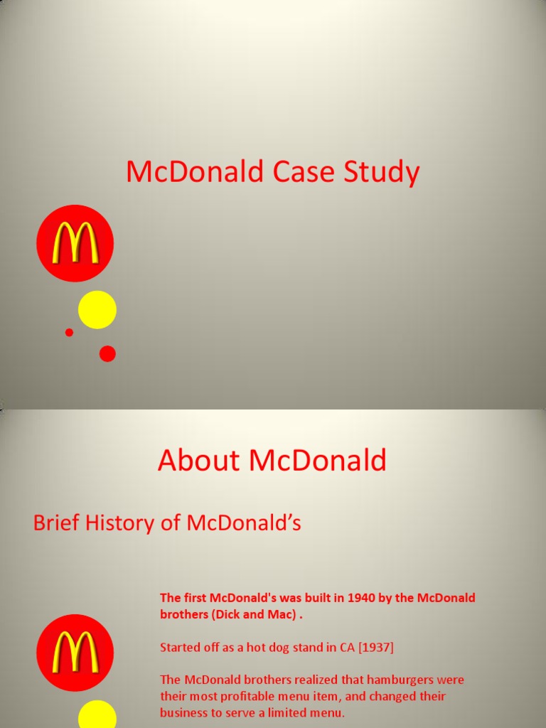 Mcdonald Case Study | PDF | Business | Finance & Money Management