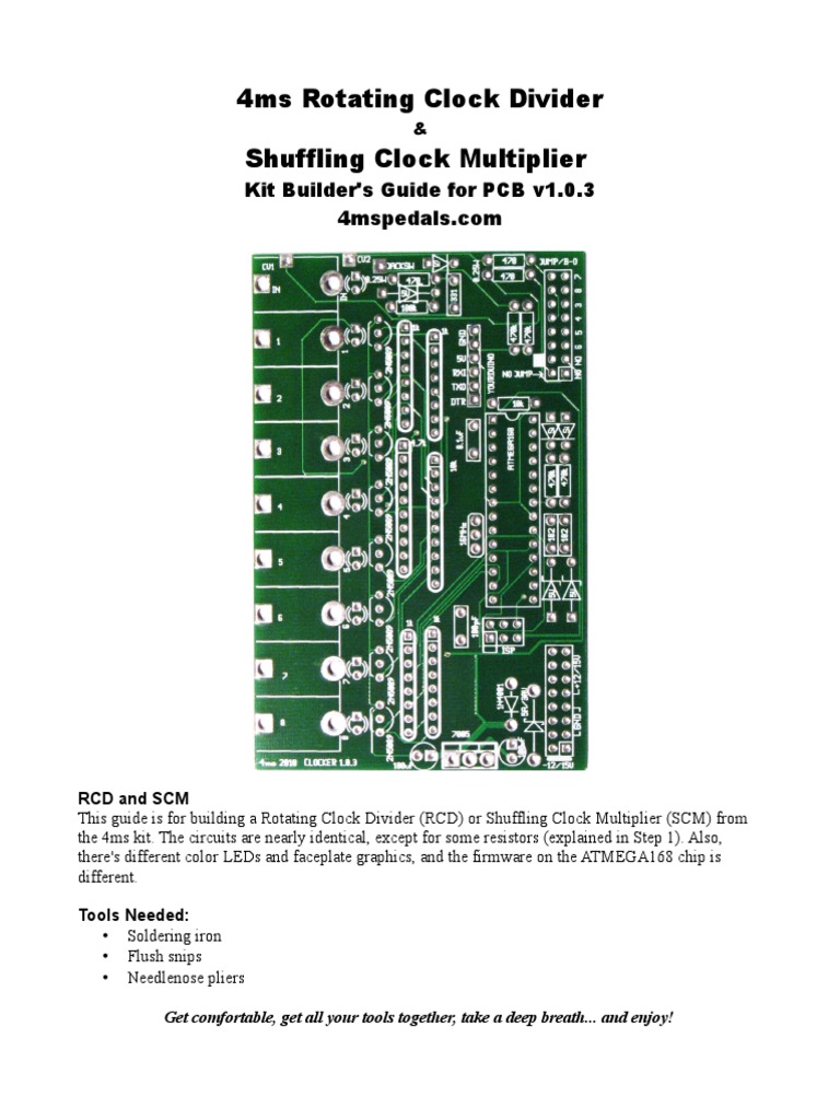4ms Rotating Clock Divider Shuffling Clock Multiplier: Kit Builder's ...
