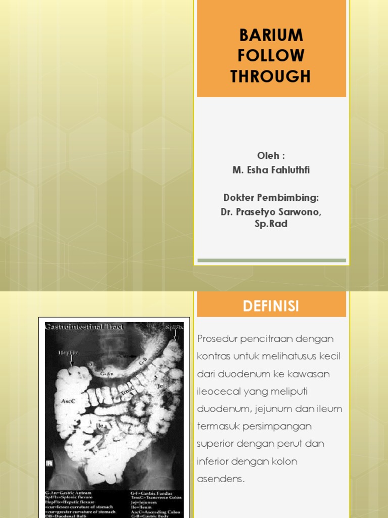 Barium Follow Through | PDF