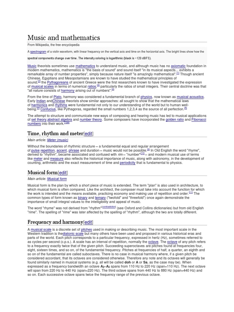 The Mathematical Foundations of Music: Exploring the Relationship ...