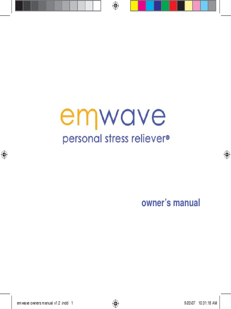 Emwave Owners Manual v1 2 1 | PDF | Battery Charger | Anxiety