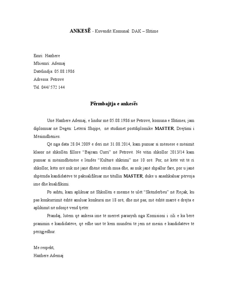 Ankesë 2014 Edit | PDF