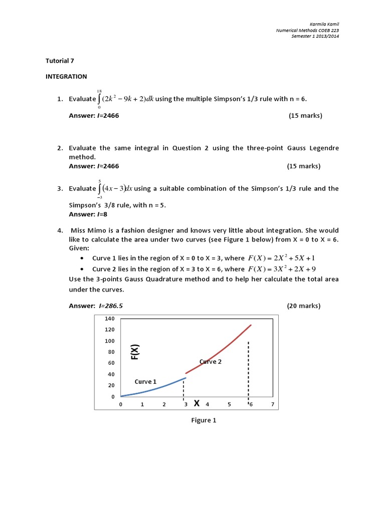 Tutorial 7 | PDF | Integral | Applied Mathematics